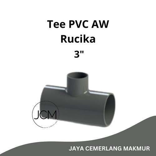 Jual Tee PVC Rucika AW 3" Inch / Tee PVC AW Rucika 75 mm 3" Inch ...