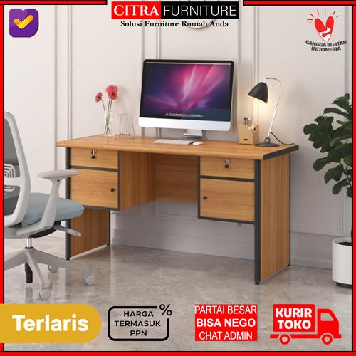 Promo SHUMO Meja tulis 1 Biro | Meja Kantor - DIRAKIT Cicil 0% 3x ...