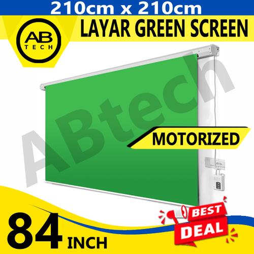 Jual Layar Green Screen Studio model motorized 84 inch ukuran 2 x 2 ...
