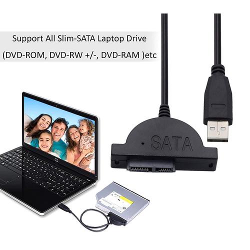 Jual USB to Slimline Slim SATA II Laptop CD DVD Drive Adapter Cable ...