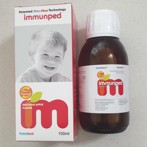 Jual Immunped Singapore Vitamin C + Zinc Anak 100ml Jumbo ORIGINAL ...