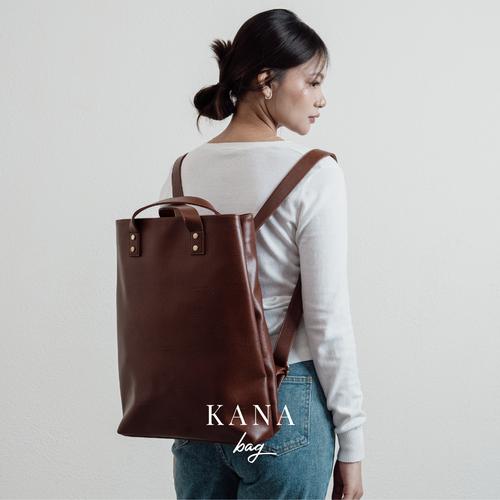 Jual Kana bag - 3 WAYS BACKPACK - TOTE BAG - TAS LAPTOP 14 INCH - Brown ...