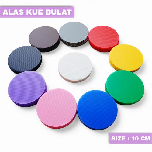 Jual alas kue tart bulat 10 cm tatakan kue cake board cake tray - Biru ...