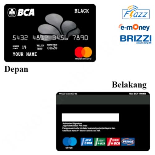 Jual Flazz BCA Platinum Black Master Card 2 Sisi Mastercard Kartu NFC ...