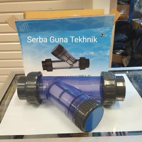 Jual Y Strainer PVC 11/2" jis 10k Transparan True Union Filter Soket 1 ...