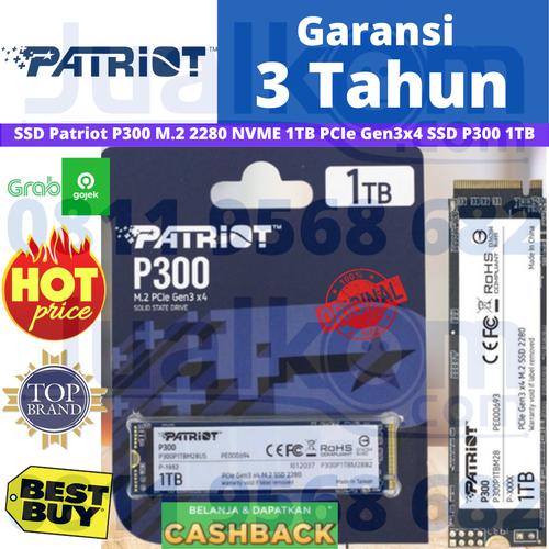 Jual SSD Patriot P300 M.2 2280 NVME 1TB PCIe Gen3x4 SSD P300 1TB ...