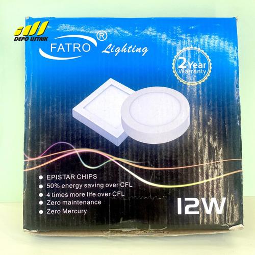 Jual (DEFECT) Fatro led panel downlight outbow kotak 12 watt - Putih ...