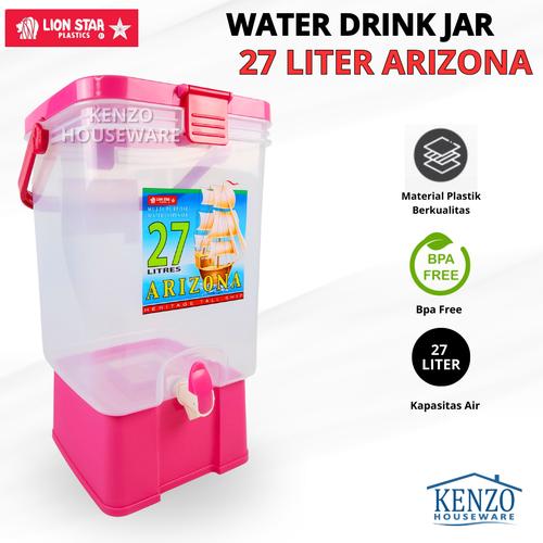 Jual Drink Jar 27 Liter Lion Star Arizona Water Dispenser + Kran Tempat ...
