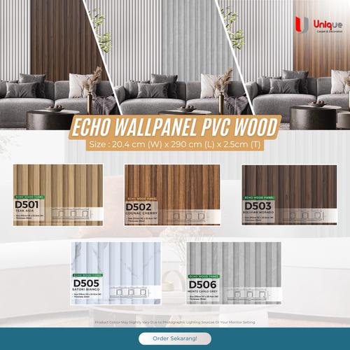 Jual Wood Panel Dinding PVC Motif Kayu Salur / Echo Wood D Partisi Kayu - D501 - Kota Denpasar ...