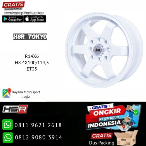 Jual Velg Mobil Tokyo HSR R14 14 Velg TE37 Ring 14 - Putih/White - Kab. Sleman - HSR Wheel ...