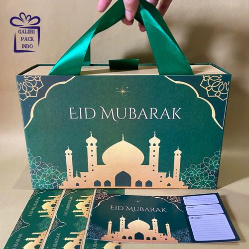 Jual Box Hampers Lebaran Hard Box Sliding Isi 3 Toples Kue Eid Mubarak ...