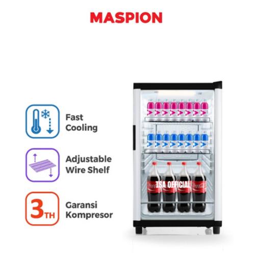 Jual SHOWCASE MASPION USG 126BW LEMARI PENDINGIN KAPASITAS 126 LITER ...