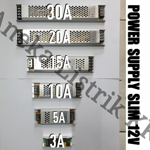 Jual POWER SUPPLY 12V 3A 5A 10A 15 20A 30A 40A Trafo Adaptor SLIM TIPIS ...