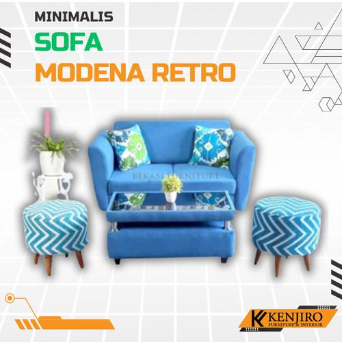 Jual Sofa Retro Minimalis Modena 2 Seat + 2 Stool + Meja - Kab. Bekasi ...