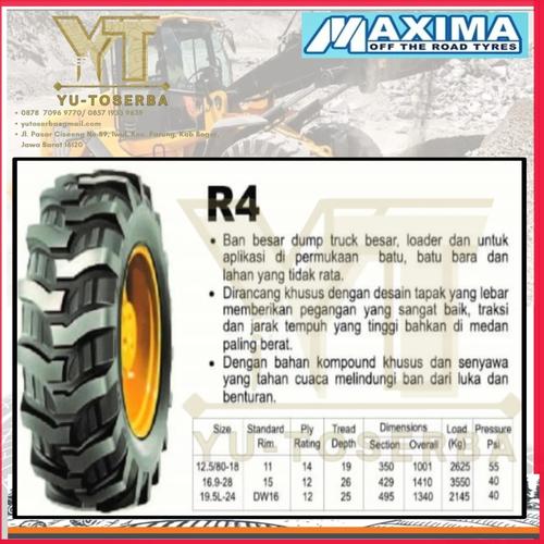 Jual BAN LOADER - MAXIMA 19.5-24 - 12PR R4 CEK INFO DISKON - Kab. Bogor ...