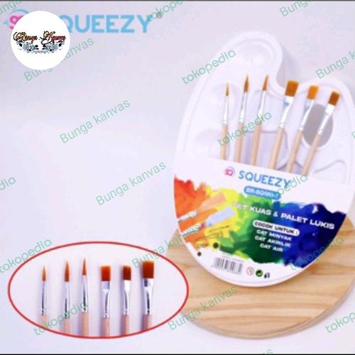 Jual SET KUAS+PALET/PAINTING BRUSH/KUAS LUKIS ISI 6 - Jakarta Selatan ...