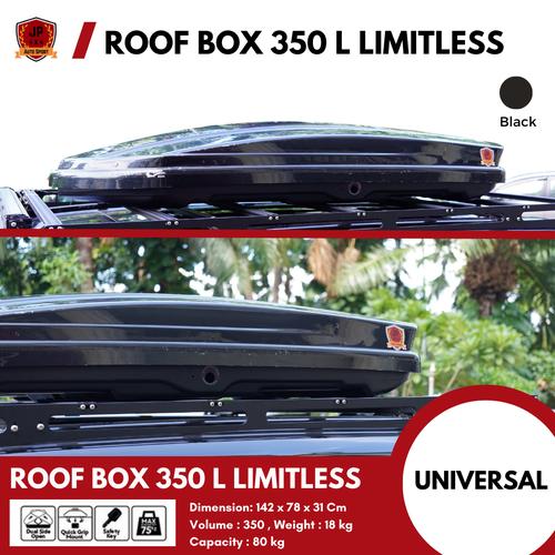 Promo Roof Box / Roofbox Limitless 350L Merek JP4X4 - Hitam - PASANG DI ...