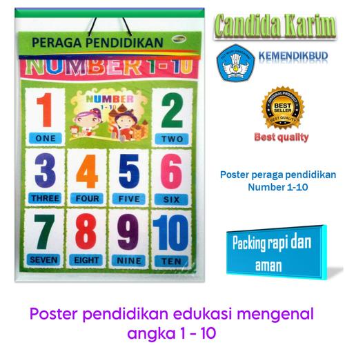 Jual Poster pendidikan edukasi mengenal angka 1 - 10 - Kota Depok ...
