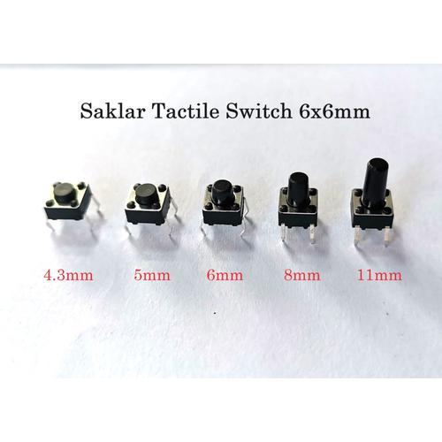 Jual Tombol Reset saklar Tactile Push Button Micro Switch 6x6 mm 4Pin ...