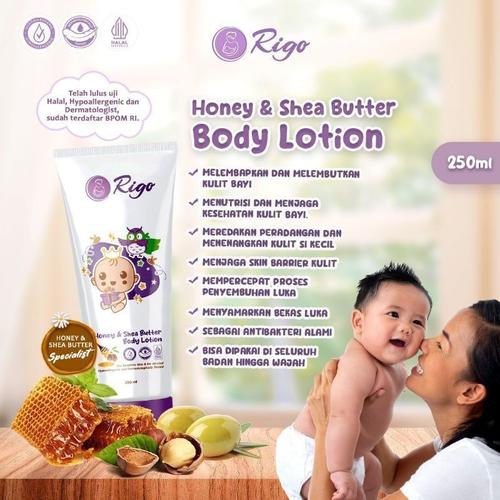Jual Baby Lotion RIGO Honey & Shea Butter Body Lotion Baby Anak 250 ML ...