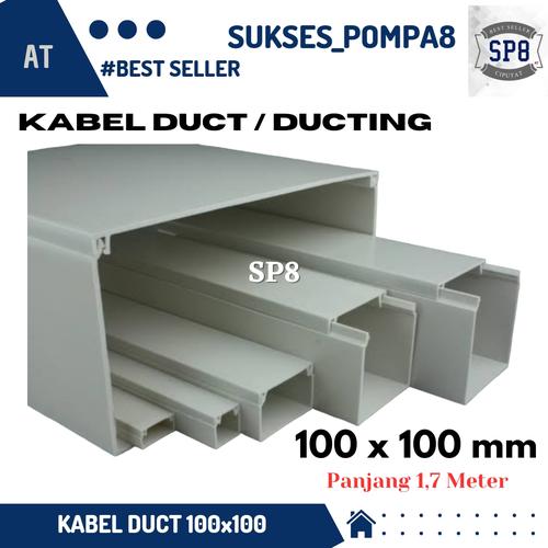 Jual Kabel DUCT / Trunking 100x100 (1,7 Meter) Polos / Wiring DUCT ...