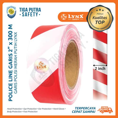 Jual Police Line 2 inch x 300 M / Garis Polisi Lynx Safety Line Merah ...
