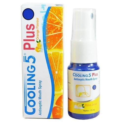Jual Cooling 5 Plus Spray Orange Obat Sariawan Sakit Tenggorokan Sakit ...