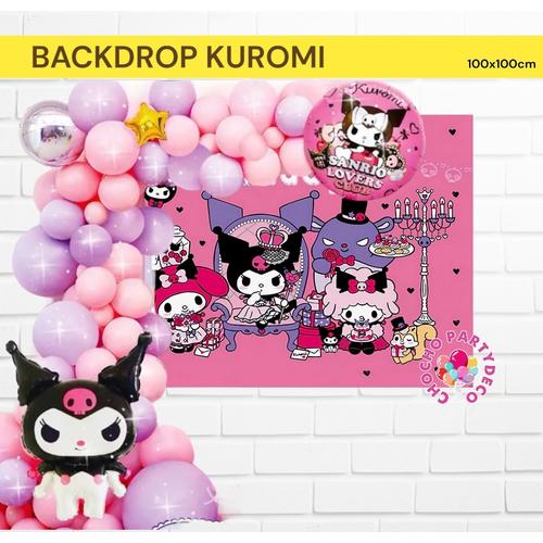 Jual Backdrop Banner KUROMI / Banner Tembok Dekorasi Ulang Tahun Kuromi ...