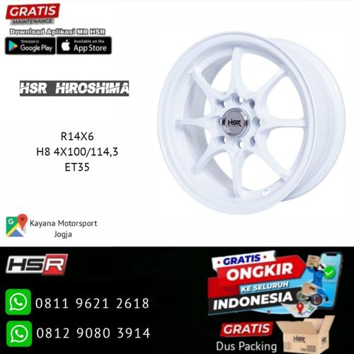 Jual Velg Mobil HSR Hiroshima Ring 14 Velg CE28 R14 14 - Putih/White - Kab. Sleman - HSR Wheel ...