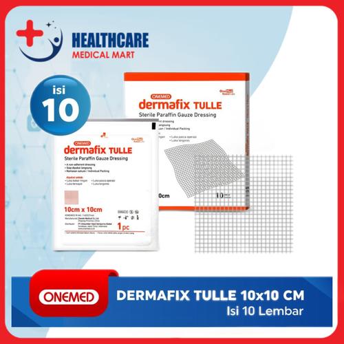 Jual Dermafix Tulle 10 x 10 Cm Paraffin Gauze Onemed Box Isi 10Pcs ...