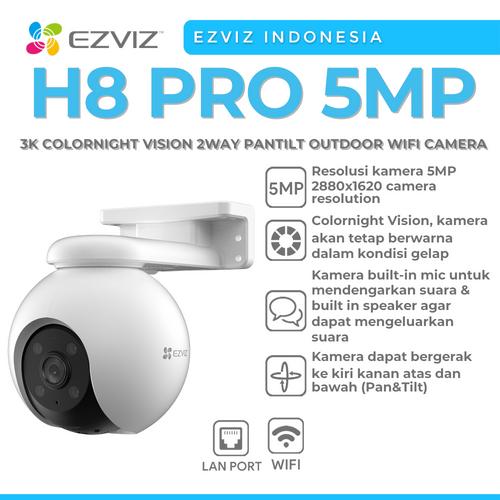 Promo EZVIZ H8 PRO 5MP 3K COLORNIGHT VISION 2WAY PANTILT OUTDOOR WIFI ...
