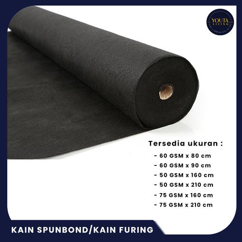 Jual KAIN SPUNBOND/KAIN FURING HITAM - 75 GSM x 160 cm - Kota Tangerang ...