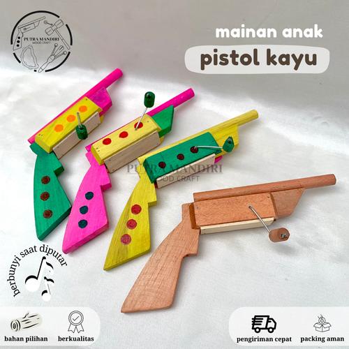 Promo Mainan Anak Pistol Kayu Mainan Etek Jadul Tembakan Kayu ...