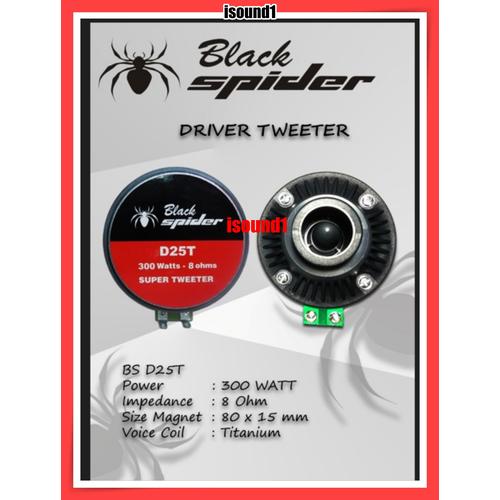 Jual DRIVER TWEETER BLACK SPIDER D25T 300 WATT ORIGINAL BLACKSPIDER D ...