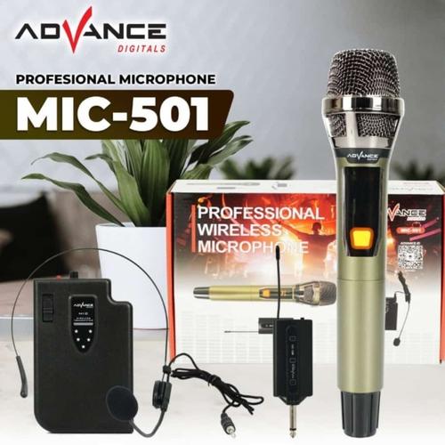 Jual Advance Mic-501 Microphone Profesional Mic Wireless Bando Clip On ...