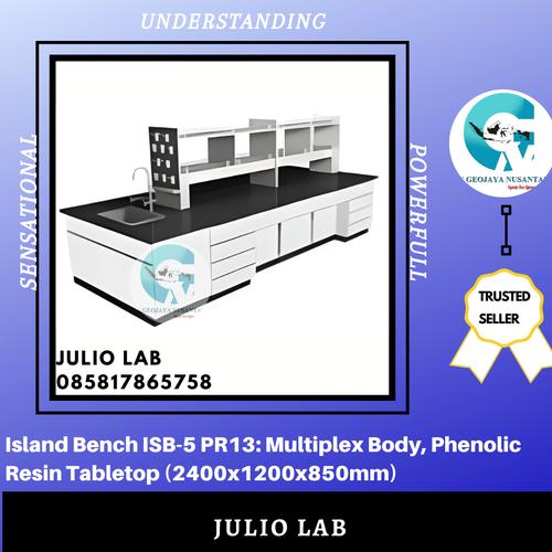 Jual Meja Laboratorium, Island Bench: Multiplex Body,(2400x1200x850mm ...
