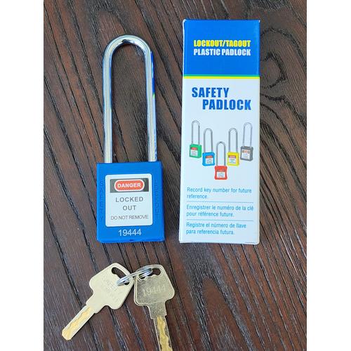 Jual Safety padlock long shackle - gembok safety leher panjang biru ...