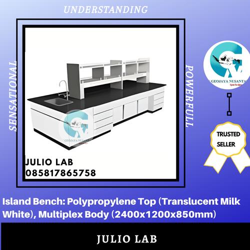 Jual Meja lab Island Bench:Polypropylene Top Multiplex Body ...