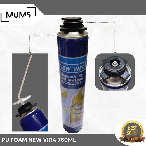 Jual New Vira Lem PU Sealant FOAM Spray 750ml Busa Polyurethane Foam ...