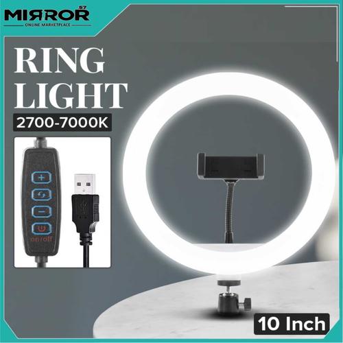 Jual Lampu Ring Light 120 LED 10W Dimmable 2700-7000K 10 Inch - Jakarta ...