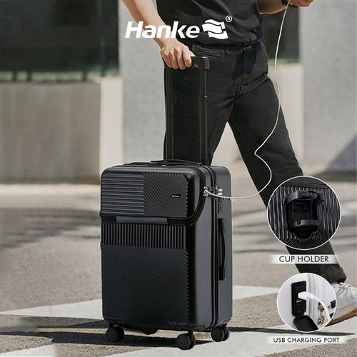Promo Hanke Koper Laptop Size Kabin & Bagasi 20-24 Inch HK007 - Black ...