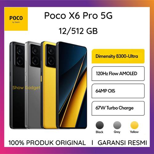 Jual POCO X6 PRO 5G 12/512 GB GARANSI 15 BULAN Xiaomi Note 13 13T F5 GT ...