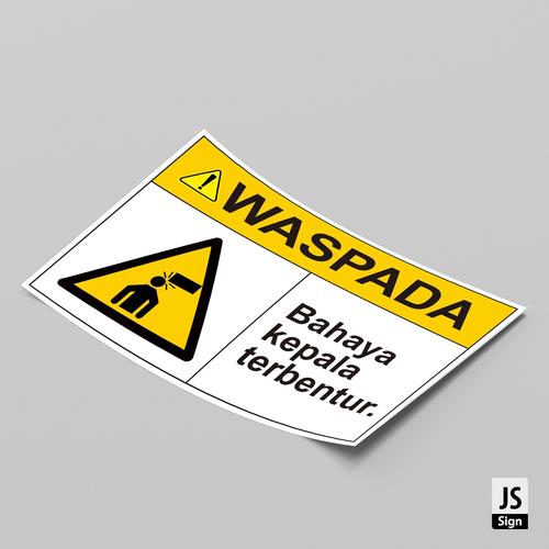 Jual STICKER K3 SAFETYSIGN AWAS KEPALA TERBENTUR - S(30x20cm) - Kab ...