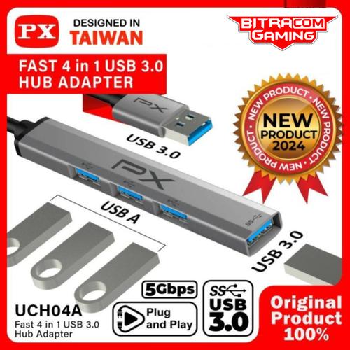 Jual Hub Converter USB 3.0 to USB 3.0 5 Gbps Laptop 4 in 1 PX UCH04A ...