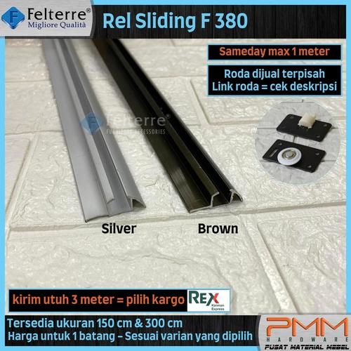 Jual rel sliding F 380 FELTERRE | rel aluminium pintu geser pasangan ...