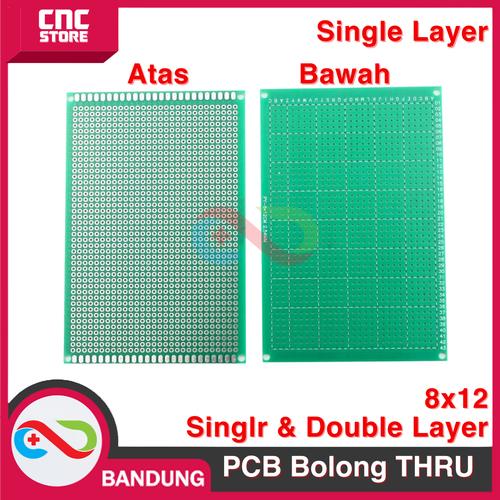 Jual PCB DOT MATRIX THRU HOLE DOUBLE LAYER 8X12CM 8*12CM - Single Layer ...