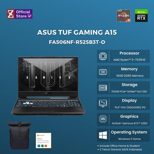Promo Asus TUF A15 FA506NF AMD Ryzen 5-7535HS 16GB/512GB RTX2050 15.6 ...