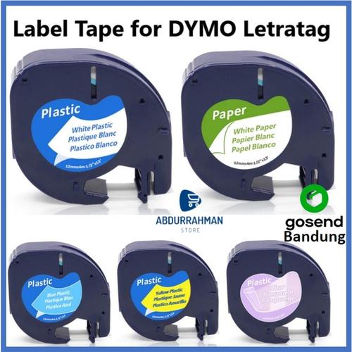 Jual Label Tape Maker for DYMO Printer LetraTag White Paper Plastic ...