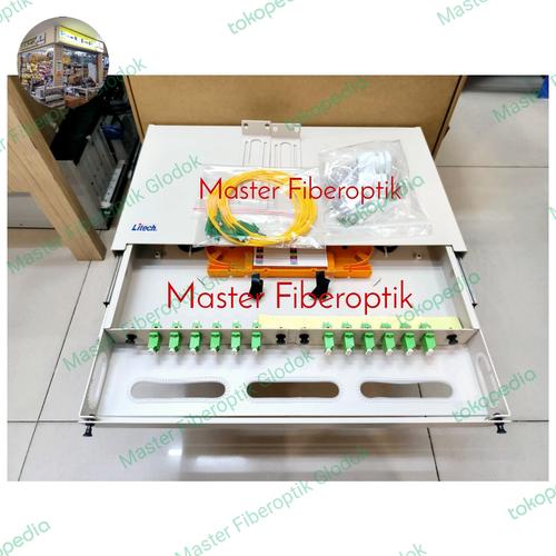 Jual LITECH ODF OTB RACK 12 CORE LC APC FULLSET PIGTAIL FIBER OPTIK ...
