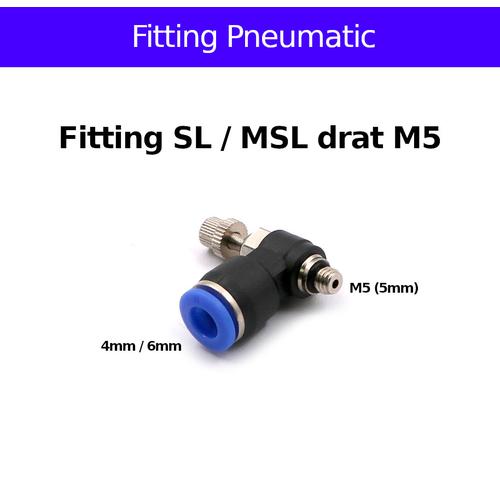 Jual MSL Fitting Pneumatic Speed Control SL Drat M5 Selang 4mm 6mm - 6mm - Kota Bekasi - GAYO ...